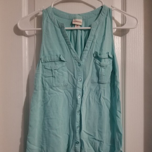 Merona | Tops | Merona Mixed Media Tank Top Shirt Sz Xs | Poshmark